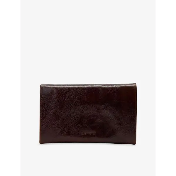 ALLSAINTS Harluna Logo-debossed Leather Wallet - Cognac Brown
