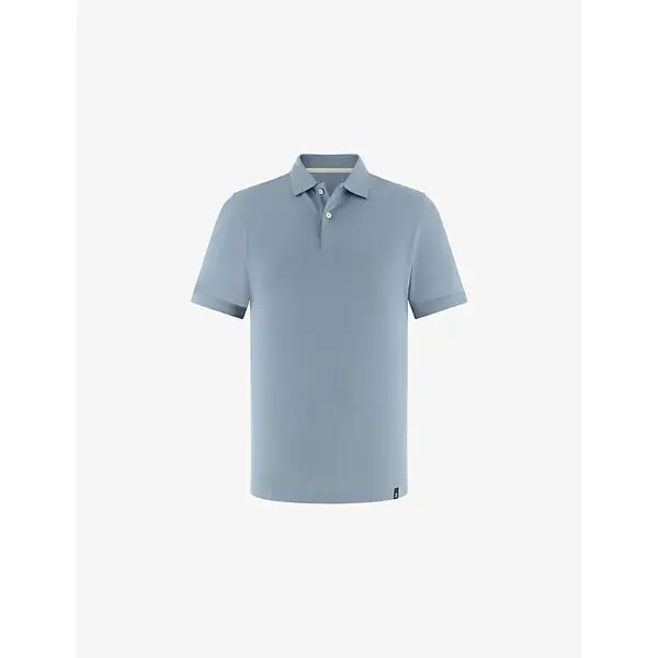 Boggi Milano Short-sleeved Piqué Cotton-blend Polo Shirt Xxl