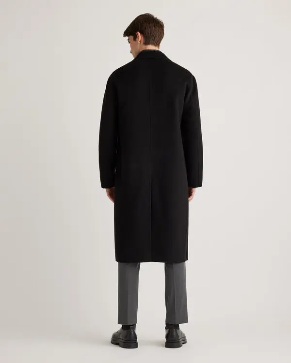 Quince 100% Mongolian Cashmere Double-faced Overcoat - Black
