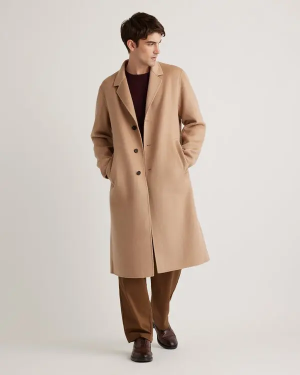 Quince 100% Mongolian Cashmere Double-faced Overcoat - Camel