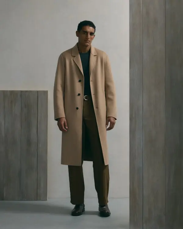 Quince 100% Mongolian Cashmere Double-faced Overcoat - Camel