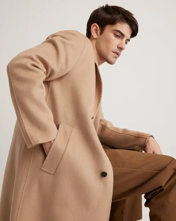 Quince 100% Mongolian Cashmere Double-faced Overcoat - Camel