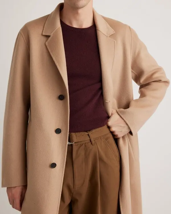 Quince 100% Mongolian Cashmere Double-faced Overcoat - Camel