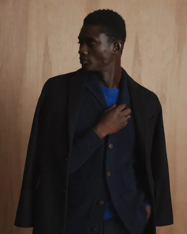 Quince Organic Cotton Shawl-collar Cardigan Sweater