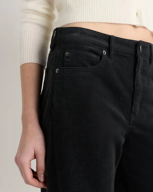 Quince Organic Stretch Corduroy Wide Leg Pants