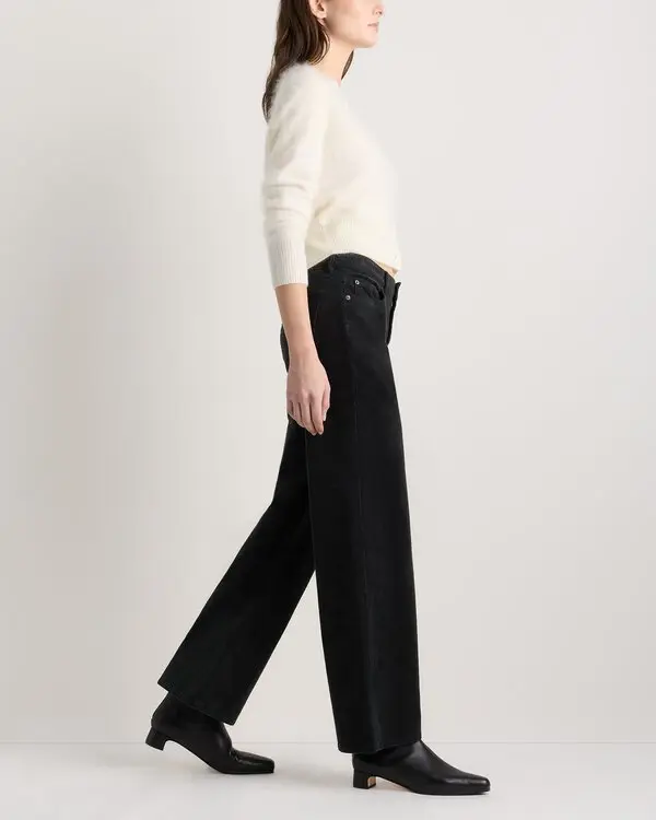 Quince Organic Stretch Corduroy Wide Leg Pants