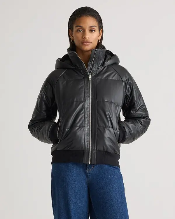 Quince Puffer Jacket With Faux Fur Lined Hood