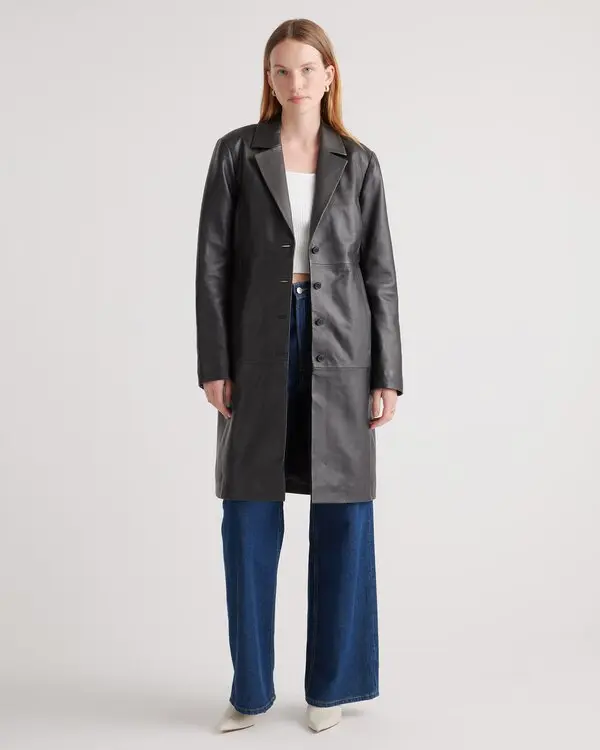Quince Leather Trench Coat