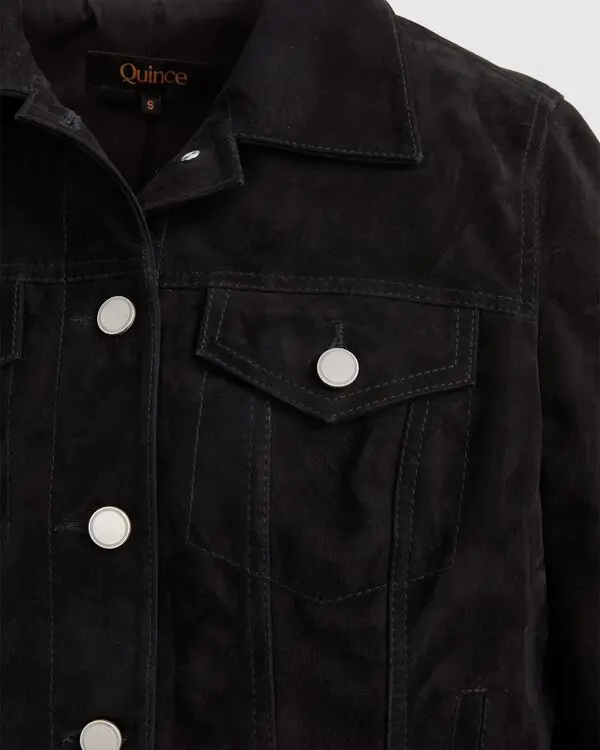 Quince Suede Trucker Jacket