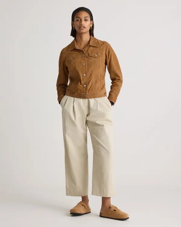 Quince 100% Suede Trucker Jacket