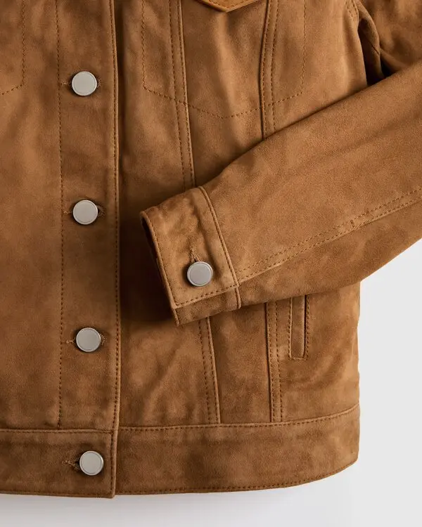 Quince 100% Suede Trucker Jacket