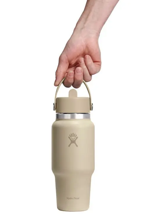 HYDRO FLASK 24-ounce Wide Mouth Travel Bottle With Flex Straw Cap - Oat
