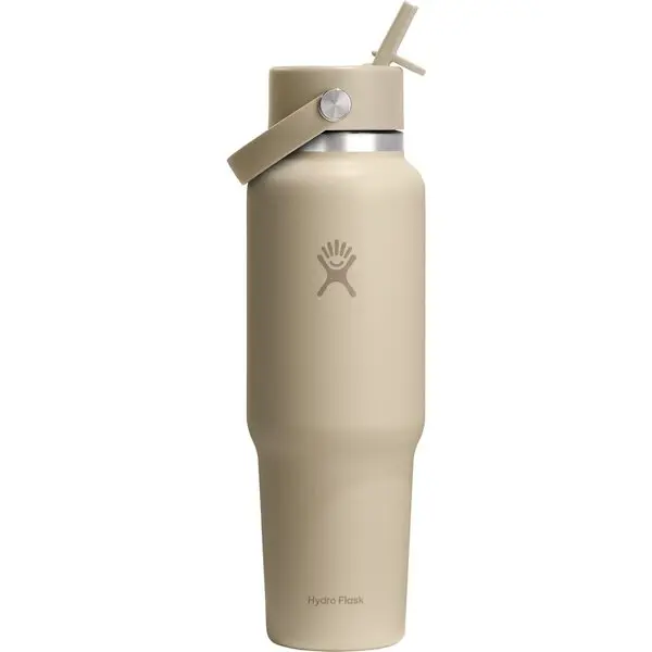 HYDRO FLASK 40-ounce Wide Mouth With Flex Straw Cap - Oat