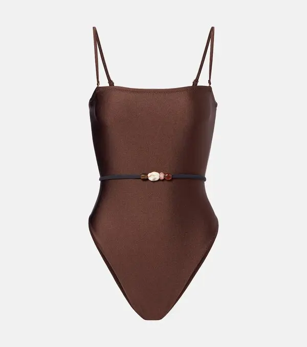 SAME Beaded Swimsuit - Brown