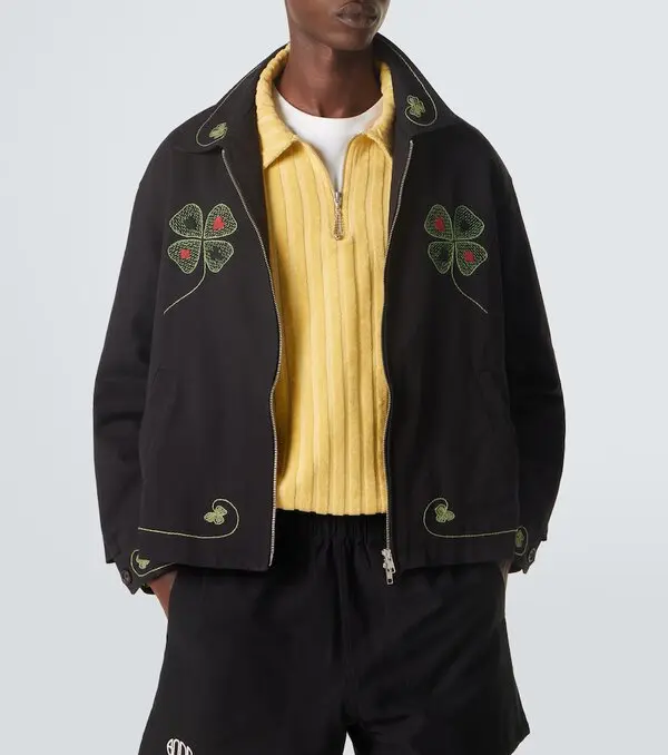 BODE Embroidered Cotton Twill Jacket