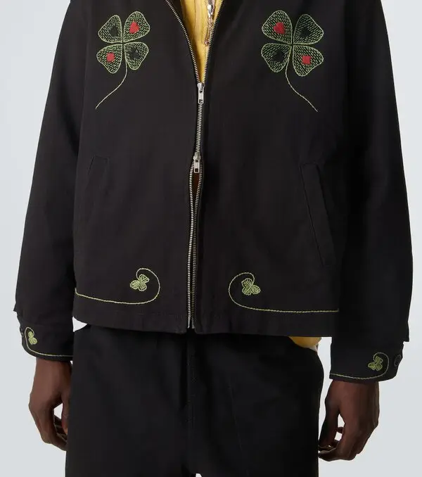 BODE Embroidered Cotton Twill Jacket