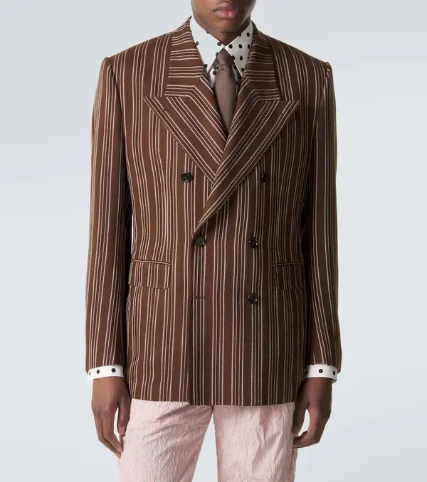 Dolce & Gabbana Striped Blazer - Brown