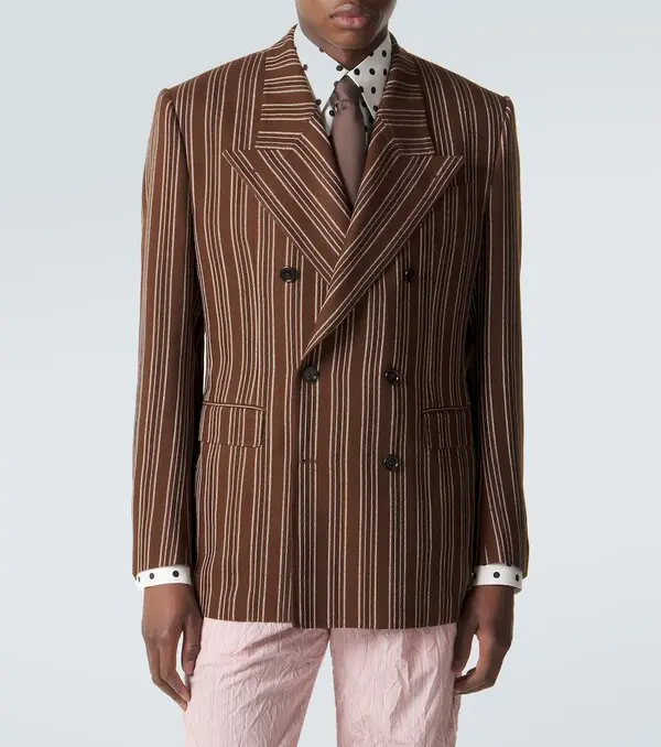 Dolce & Gabbana Striped Blazer - Brown