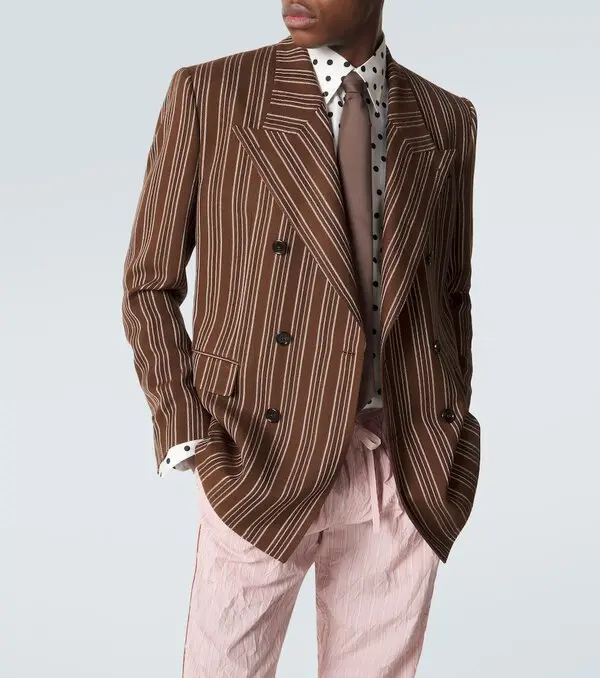 Dolce & Gabbana Striped Blazer - Brown