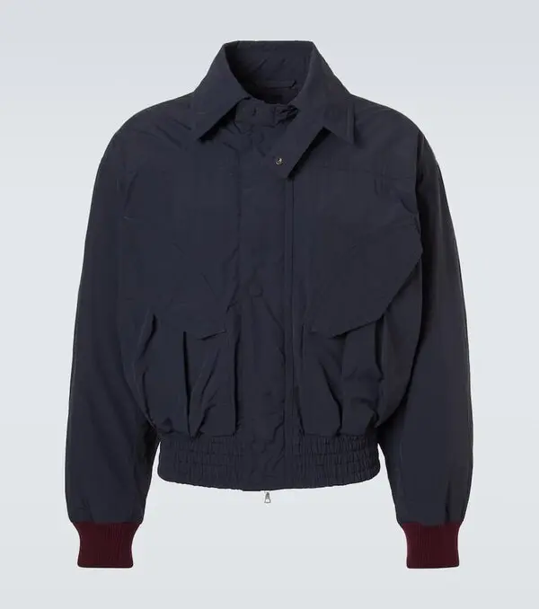 Dries Van Noten Jersey Blouson Jacket - Blue