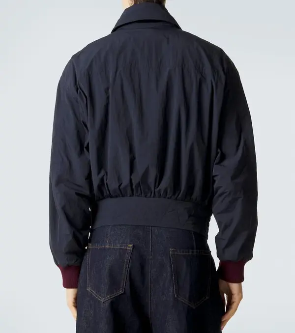 Dries Van Noten Jersey Blouson Jacket - Blue