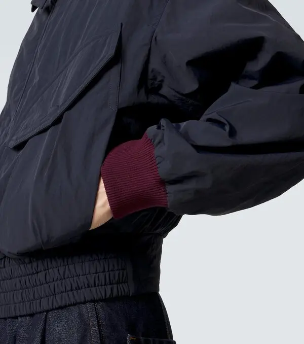 Dries Van Noten Jersey Blouson Jacket - Blue