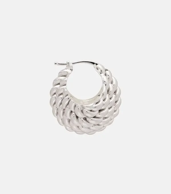 TOTEME Rope Hoop Earrings - Silver