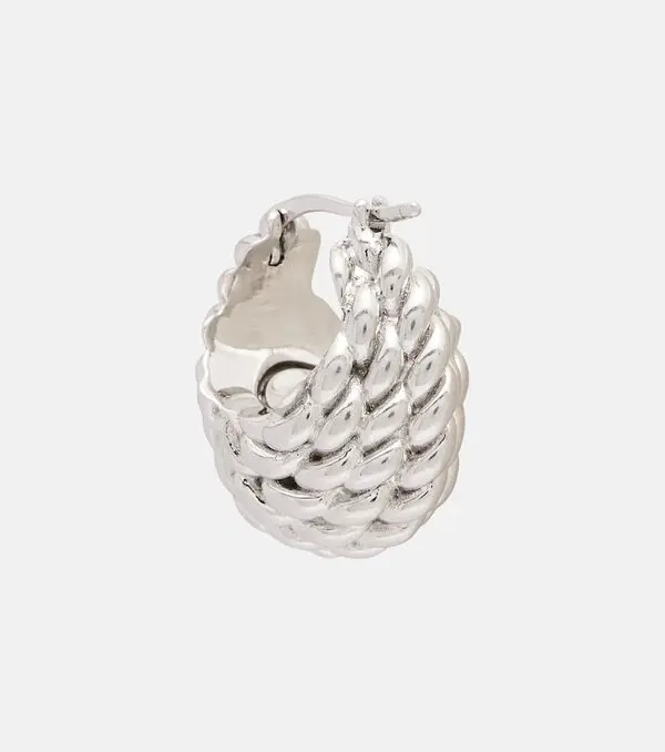 TOTEME Rope Hoop Earrings - Silver
