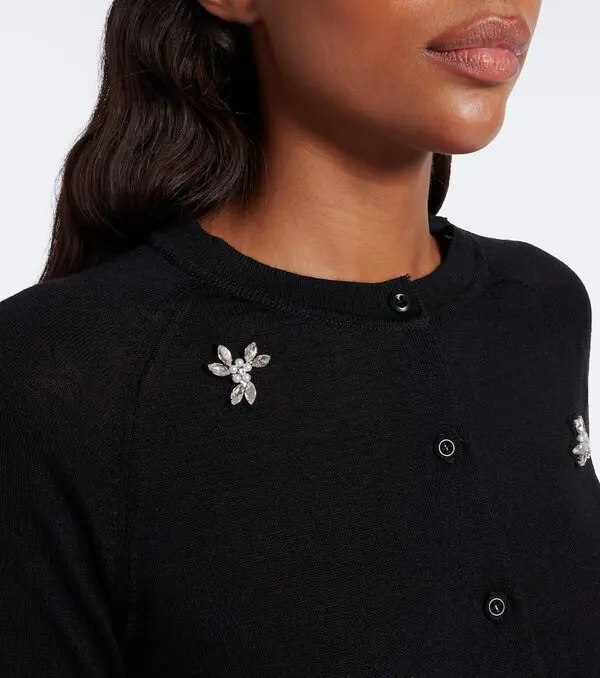 Simone Rocha Embellished Cardigan - Black
