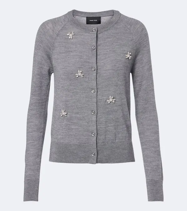 Simone Rocha Embellished Cardigan - Grey