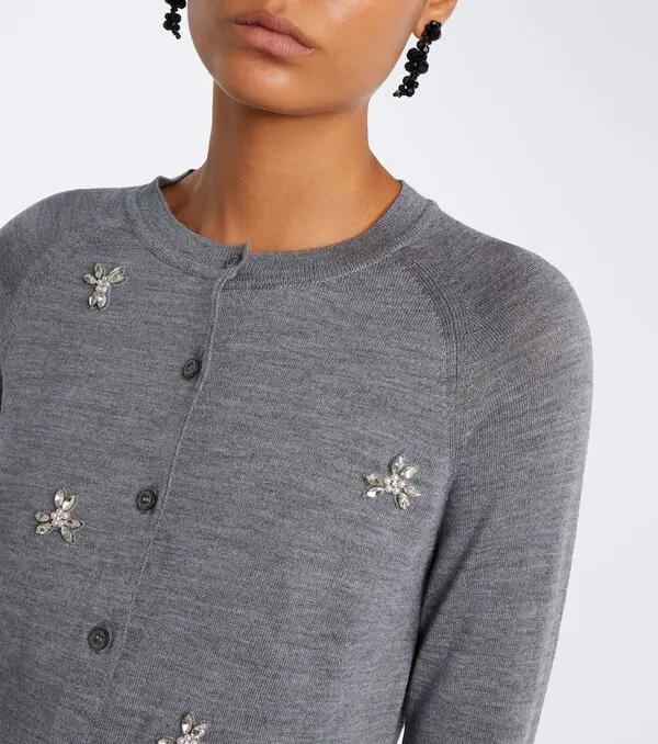 Simone Rocha Embellished Cardigan - Grey
