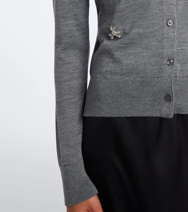Simone Rocha Embellished Cardigan - Grey