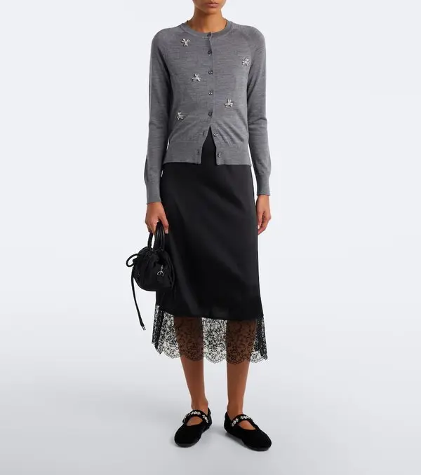 Simone Rocha Embellished Cardigan - Grey