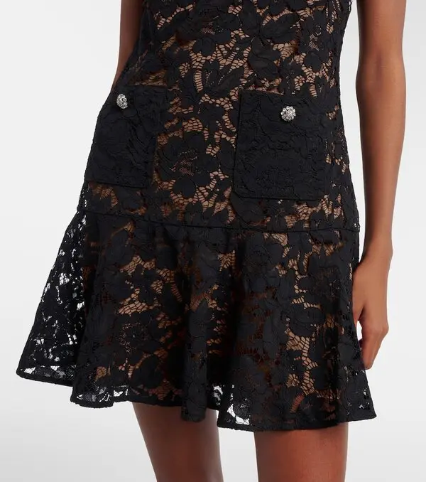 SELF-PORTRAIT Embellished Mini Dress
