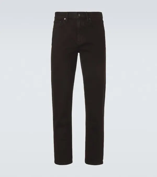 Zegna Straight Leg Jeans In Cashmere - Brown