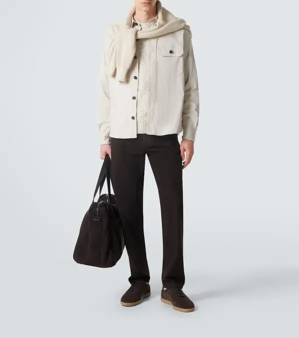 Zegna Straight Leg Jeans In Cashmere - Brown