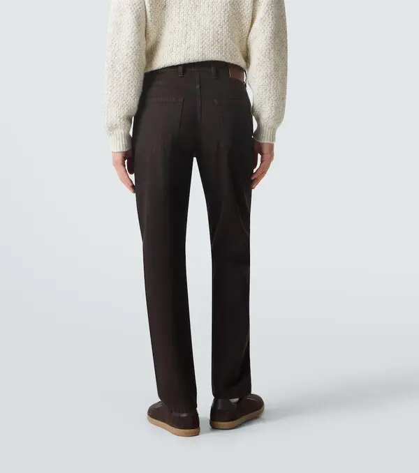 Zegna Straight Leg Jeans In Cashmere - Brown