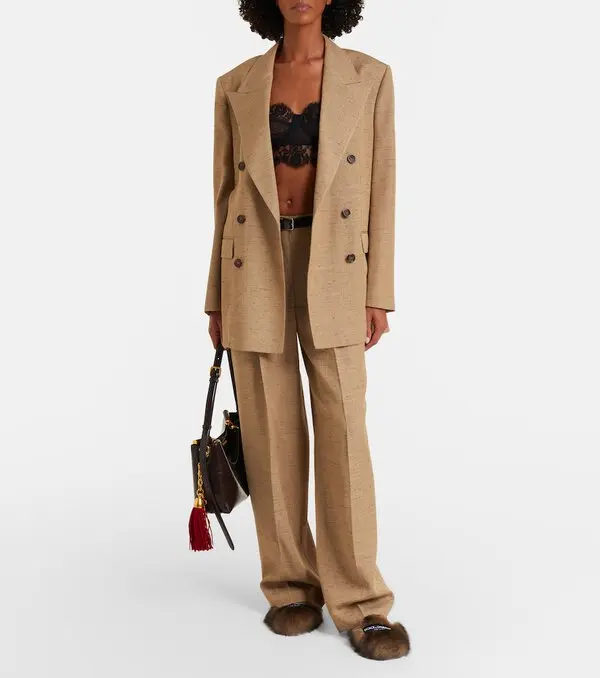 Dolce & Gabbana Oversized Double-breasted Blazer - Beige