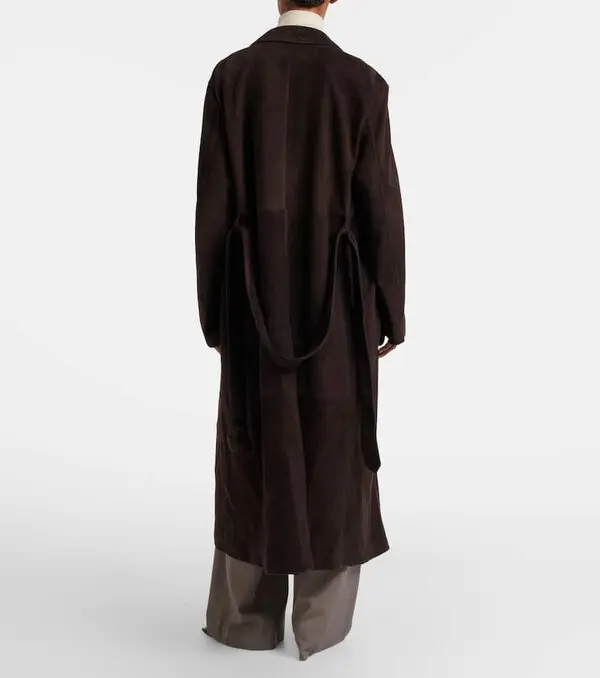 THE ROW Kendra Suede Coat - Brown