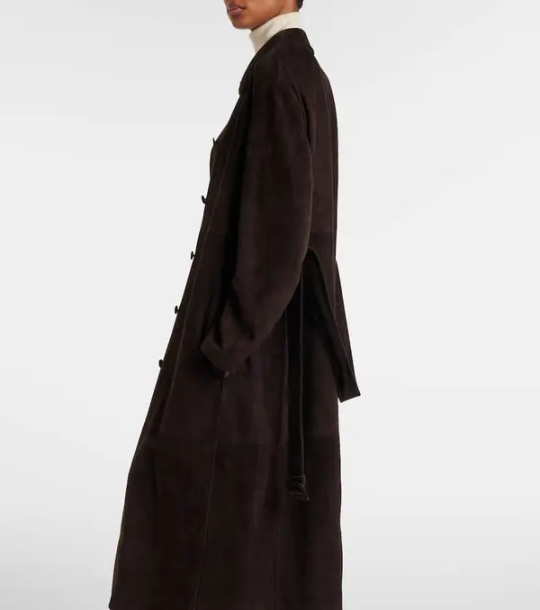 THE ROW Kendra Suede Coat - Brown