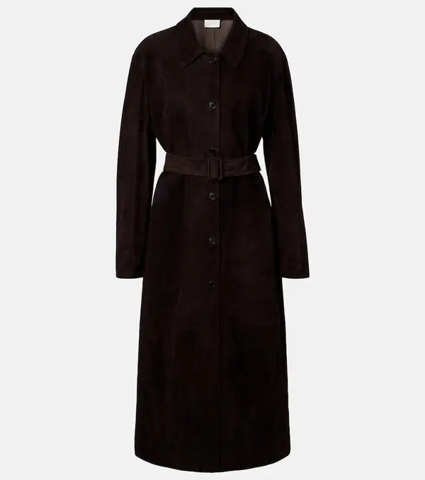 THE ROW Kendra Suede Coat - Brown