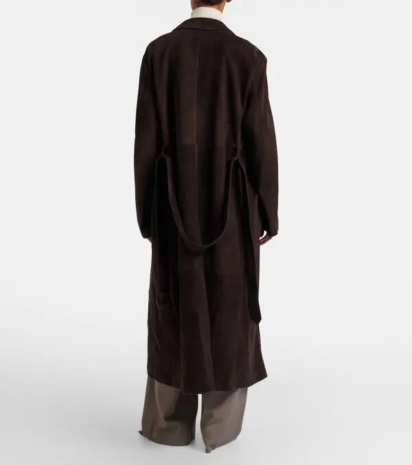 THE ROW Kendra Suede Coat - Brown
