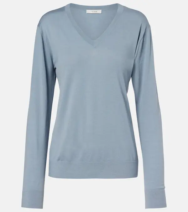 THE ROW Naius Wool Sweater - Blue