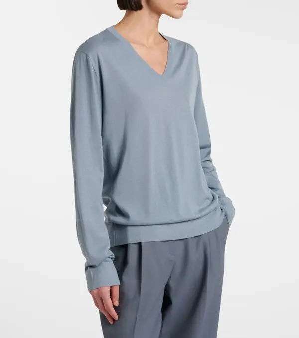 THE ROW Naius Wool Sweater - Blue