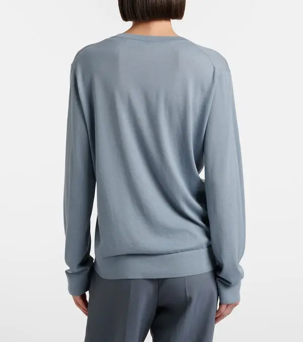 THE ROW Naius Wool Sweater - Blue