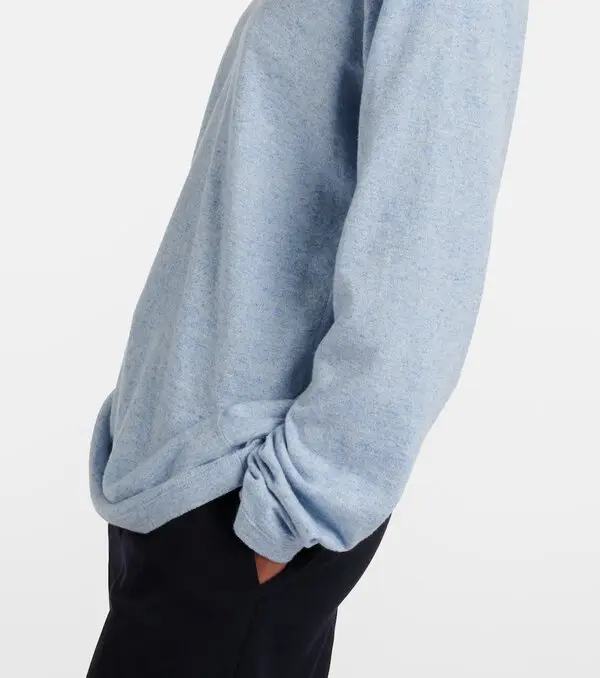 THE ROW Niosa Cotton And Linen Polo Sweater - Blue