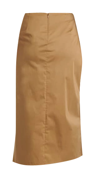 Max Mara Cotton-blend Satin Midi Skirt - Beige