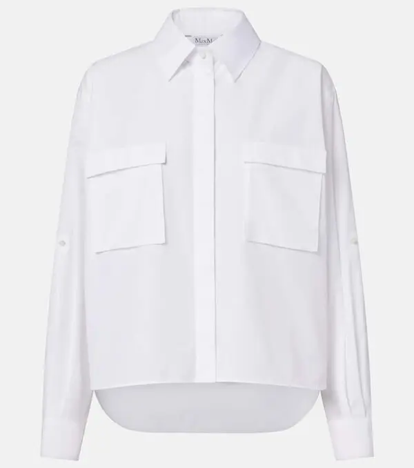 Max Mara Tenue Cotton Poplin Shirt - White