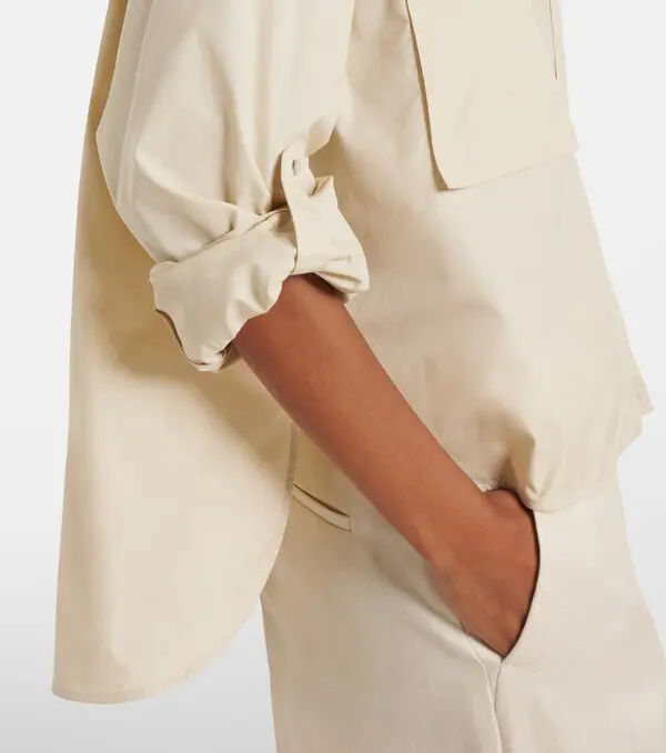 Max Mara Tenue Cotton Poplin Shirt - Beige
