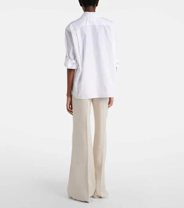 Max Mara Badesse High-rise Wide-leg Linen Pants - Beige